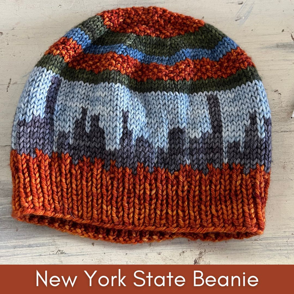 New York Beanie Yarn Knitting Kit - design by Nancy Bates